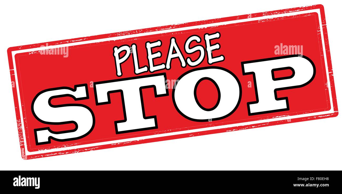 Please stop here Stock Vector Images - Alamy
