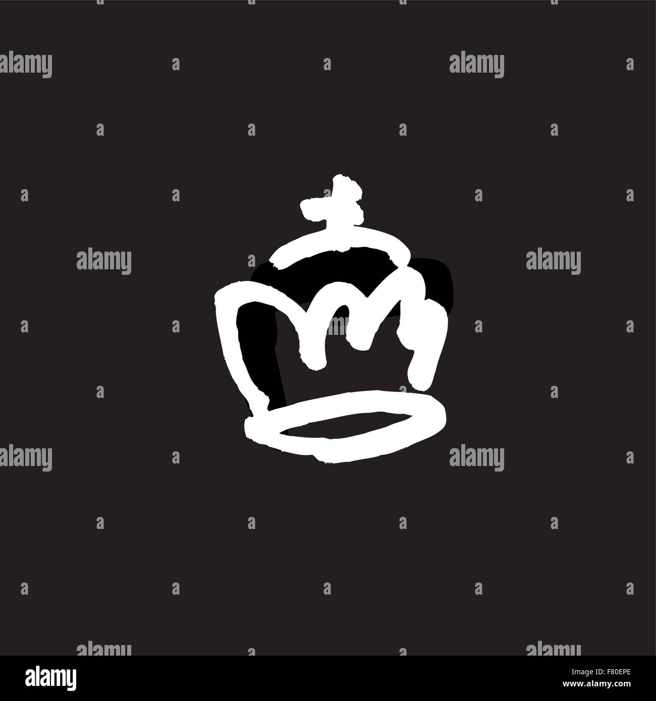 Hand Drawn Crown Symbol on Black Stock Vector Image & Art - Alamy