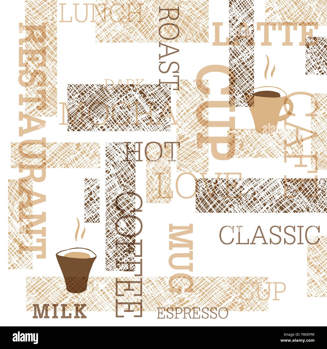 Coffee Themed Seamless Pattern Stock Vector Image & Art - Alamy
