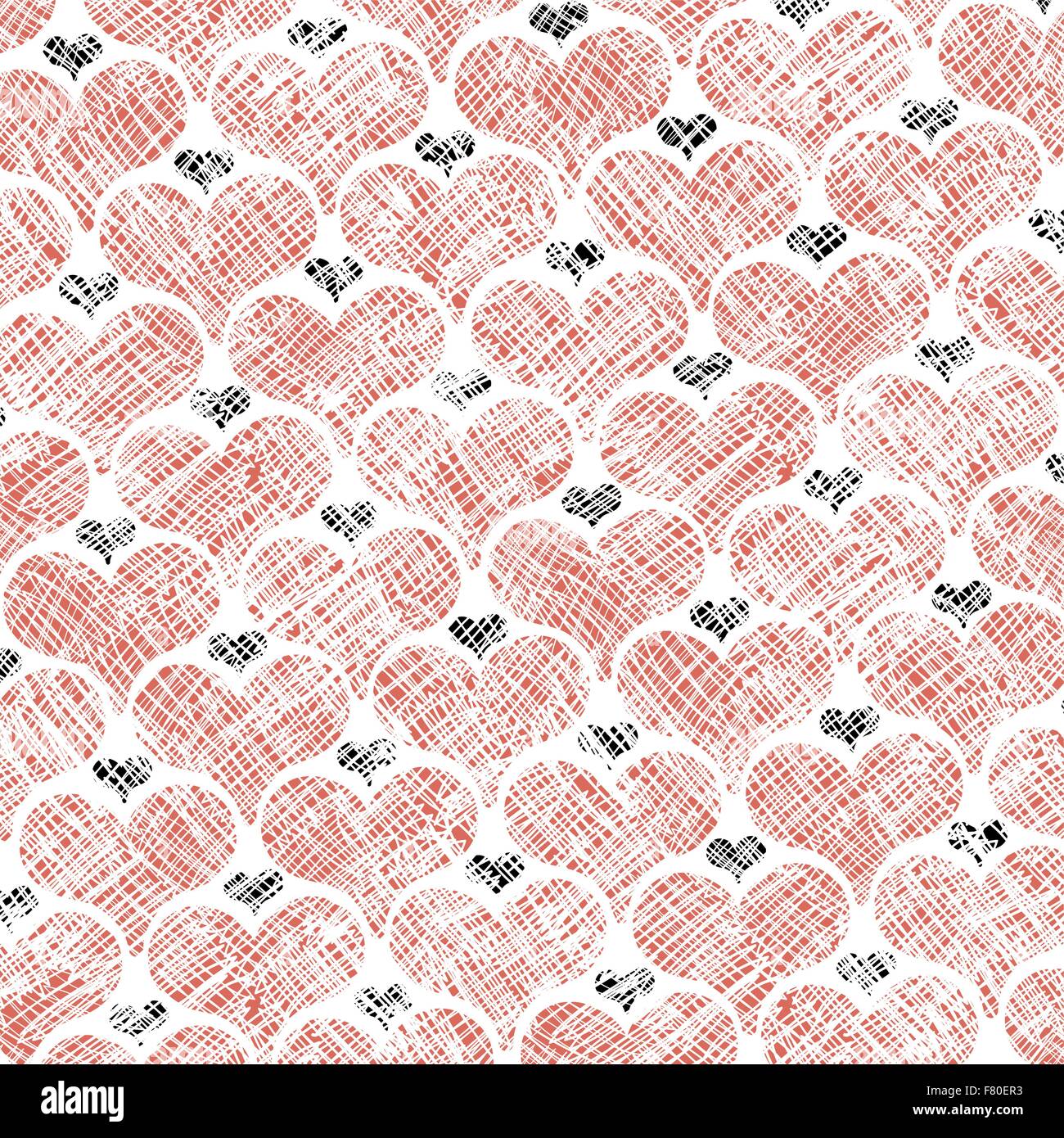 Heart doodles texture Stock Vector Images - Alamy