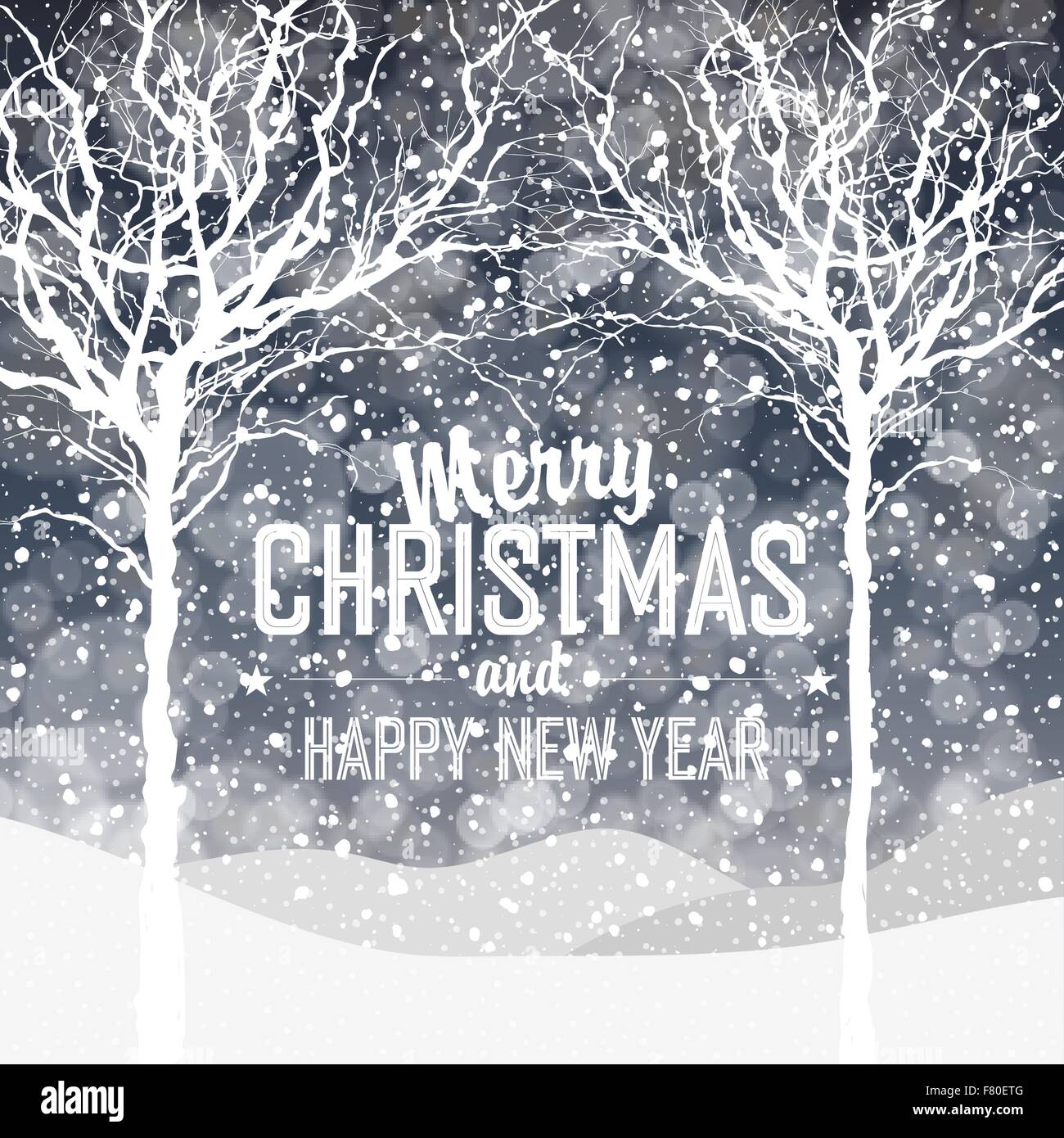 Board winter text snow falling Stock Vector Images - Alamy