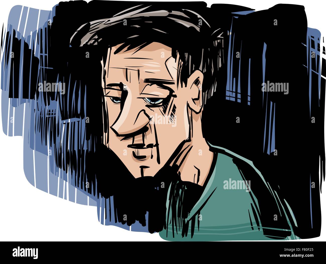 thinking man drawing illustration Stock Vector Image & Art - Alamy