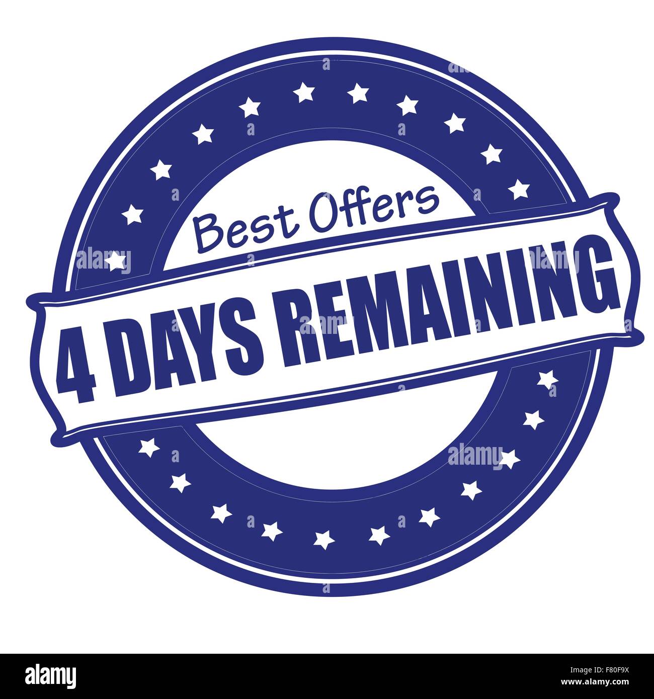 Four days remaining Stock Vector Image & Art - Alamy