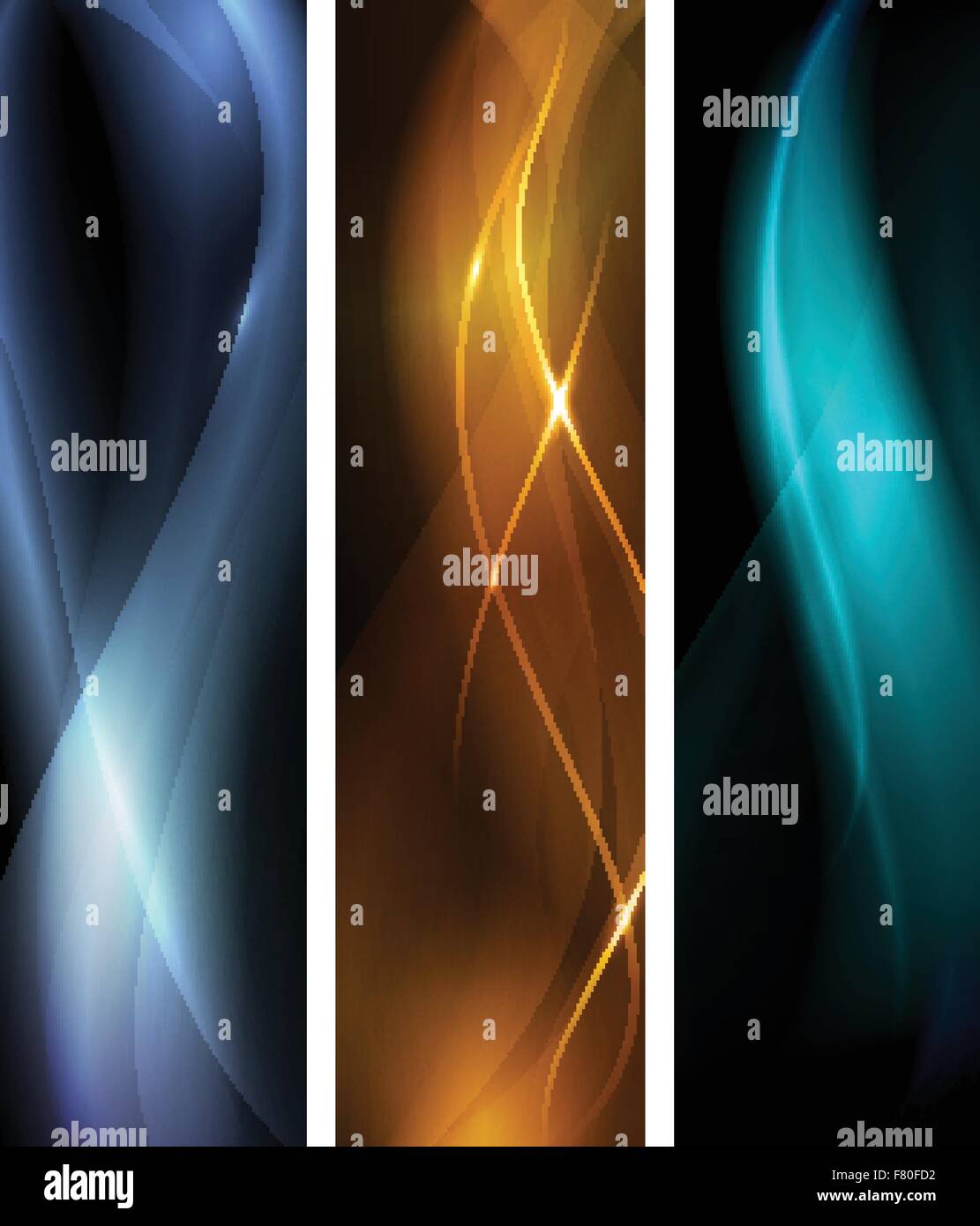Abstract dark wave banner set Stock Vector Image & Art - Alamy