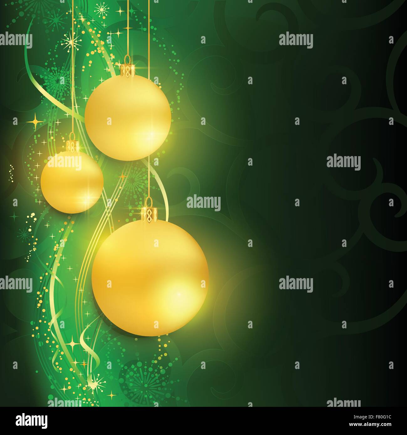 Golden stars on green Stock Vector Images - Alamy