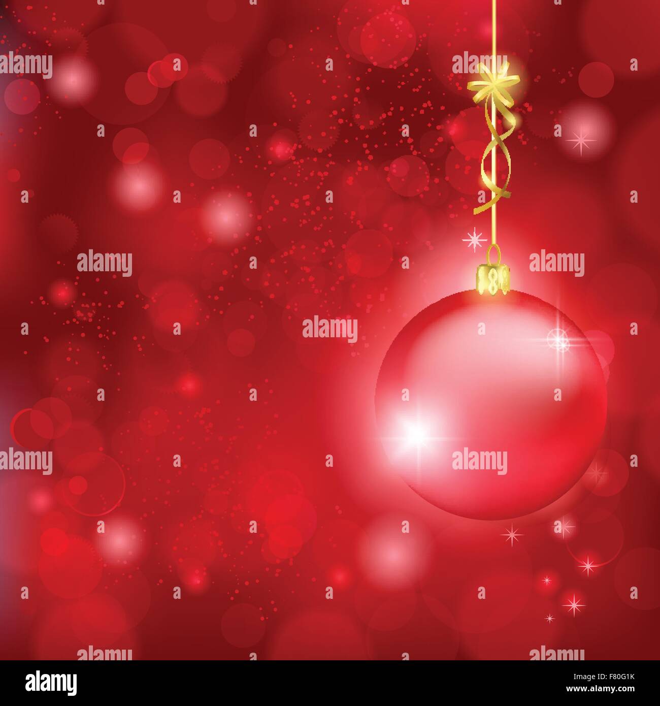 Red bauble golden ornament Stock Vector Images - Alamy