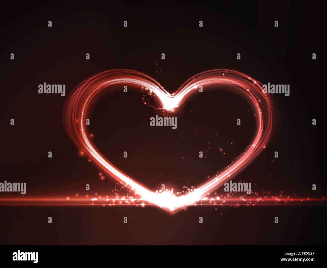 Red glowing heart Stock Vector Image & Art - Alamy