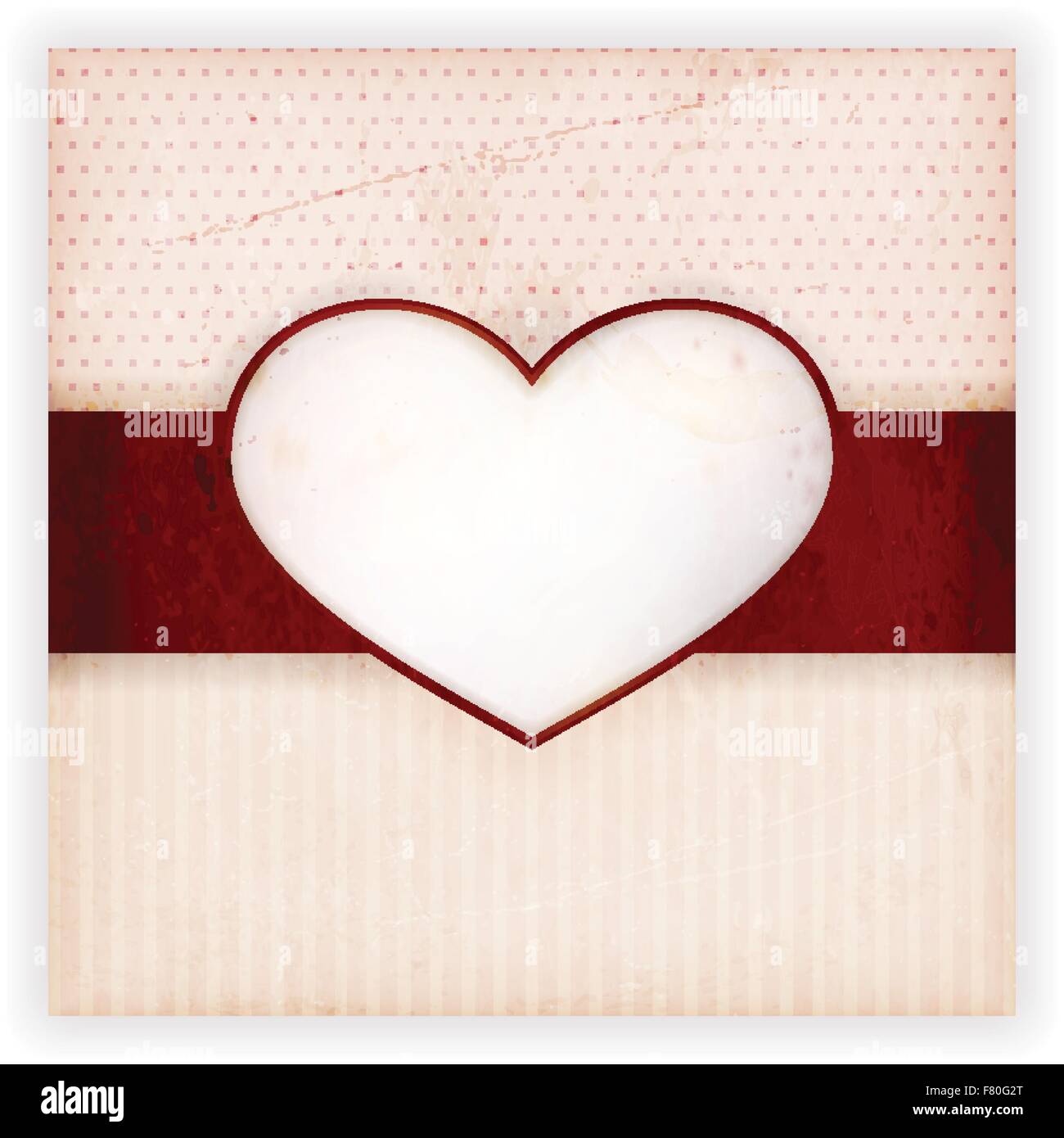 Vintage invitation card with heart label Stock Vector Image & Art - Alamy