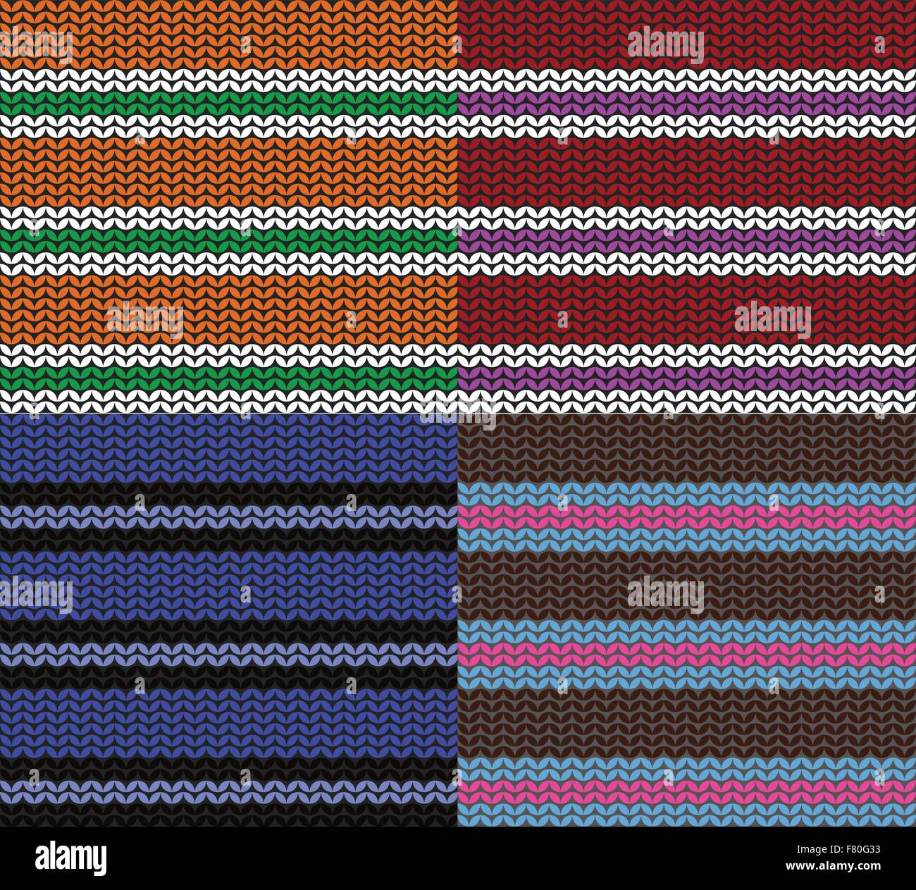 set of striped knitting patterns Stock Vector Image & Art - Alamy