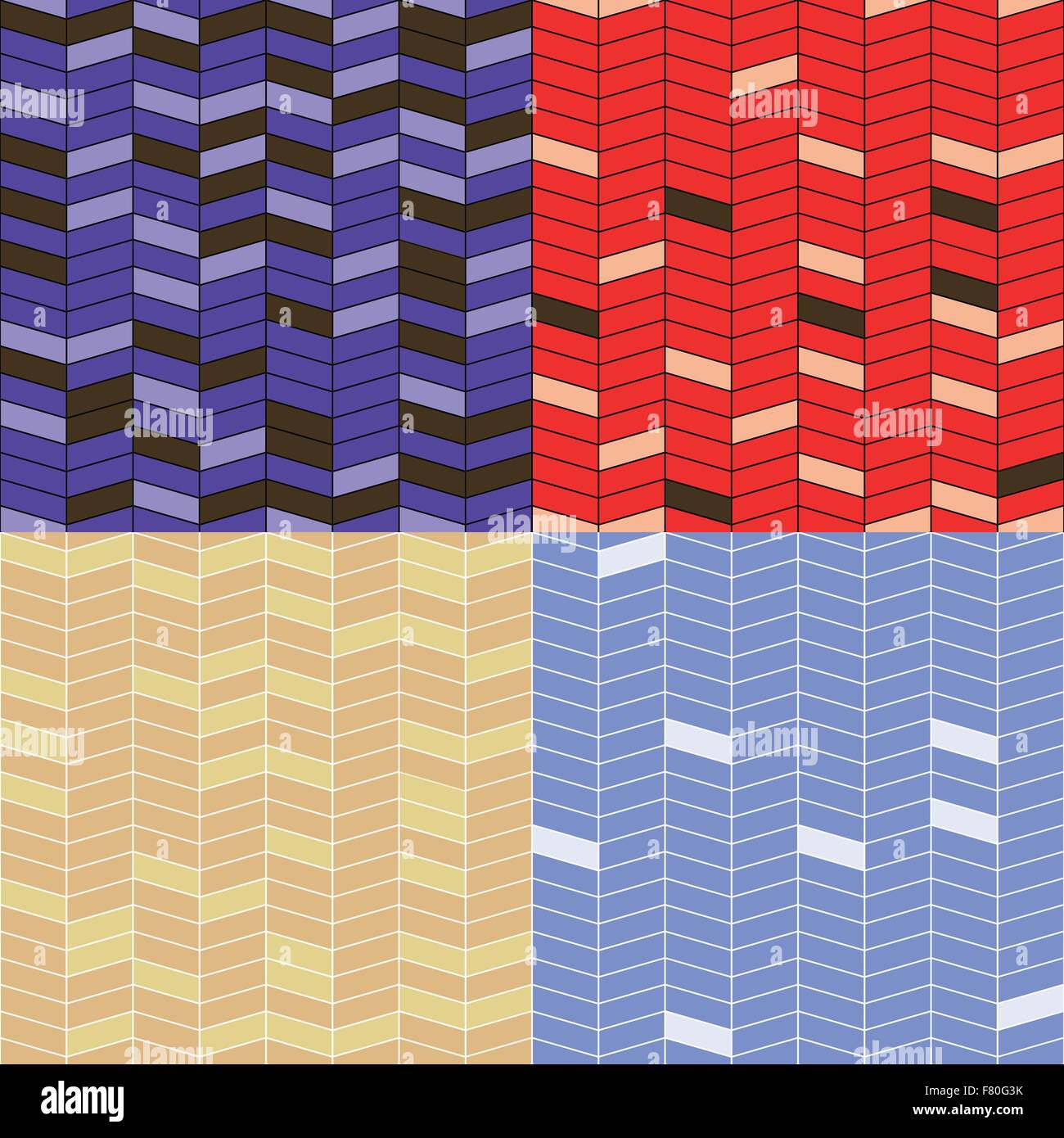 set of zigzag patterns Stock Vector Image & Art - Alamy