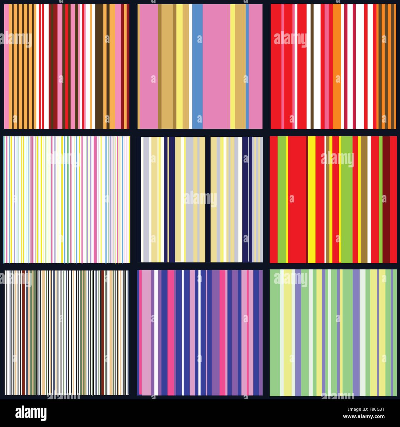 set of vertical striped patterns Stock Vector Image & Art - Alamy