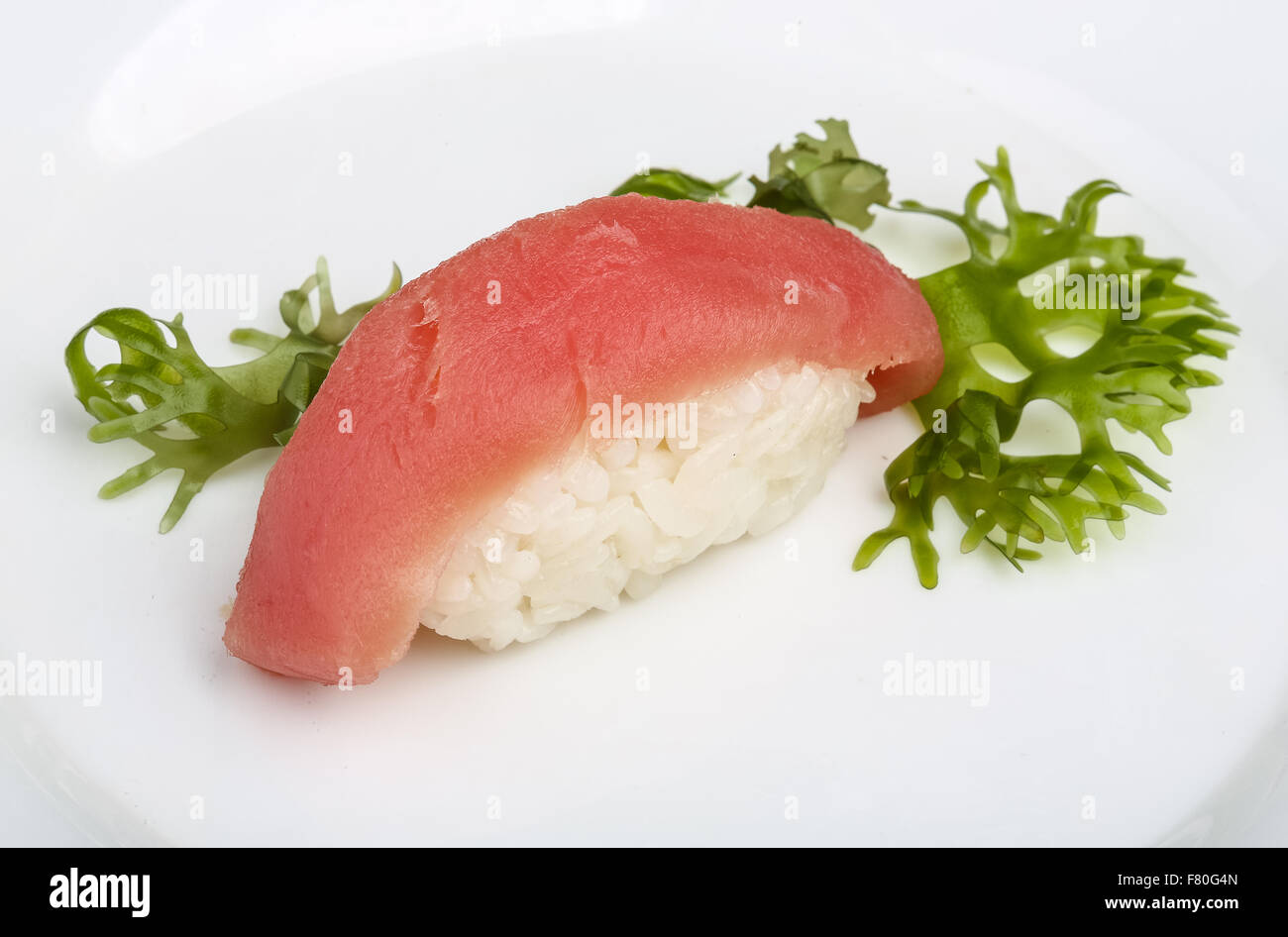 Japan traditional fresh cold Tuna sushi Stock Photo - Alamy