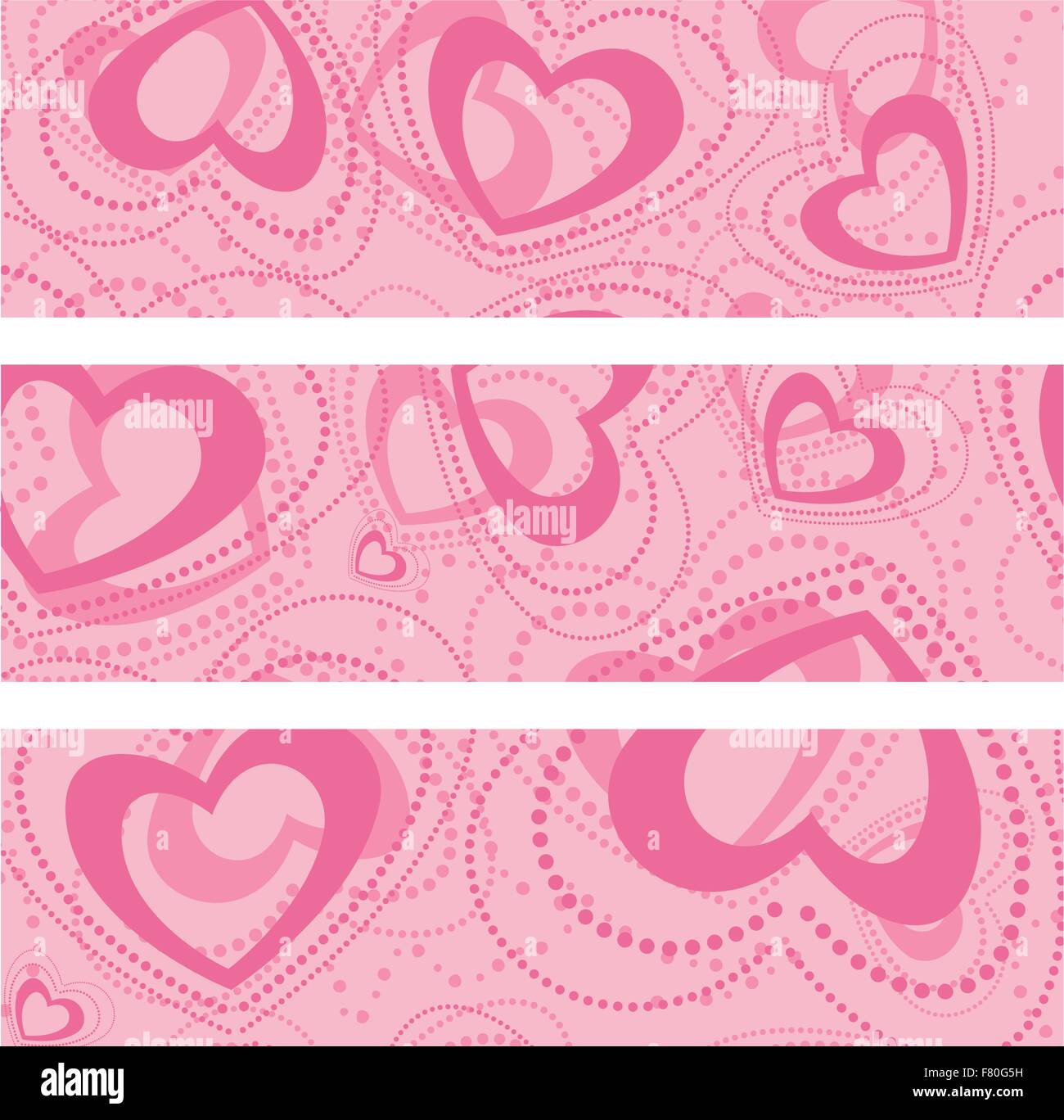 set of banners with hearts Stock Vector Image & Art - Alamy