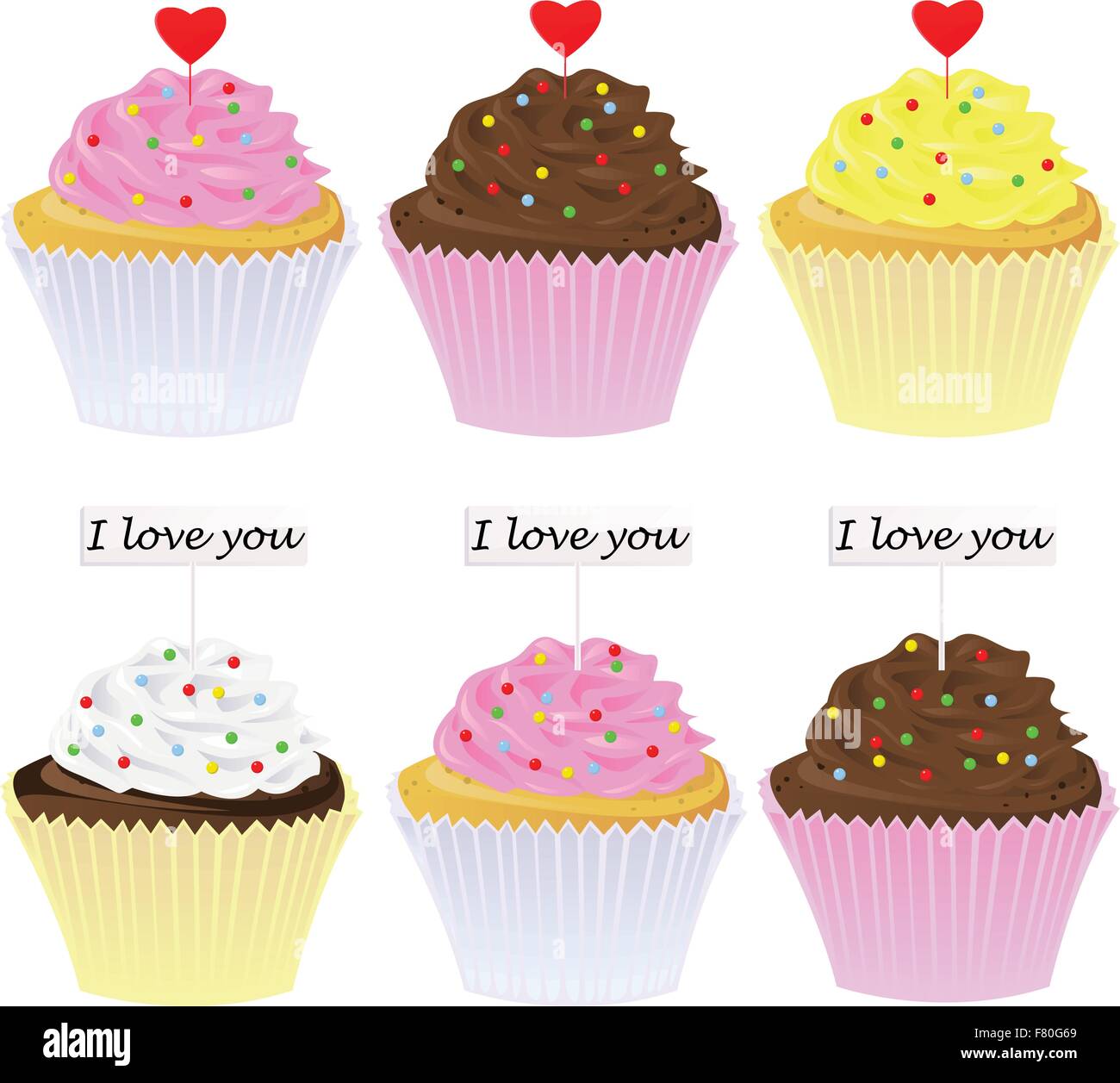 Cupcake plate Stock Vector Images - Alamy