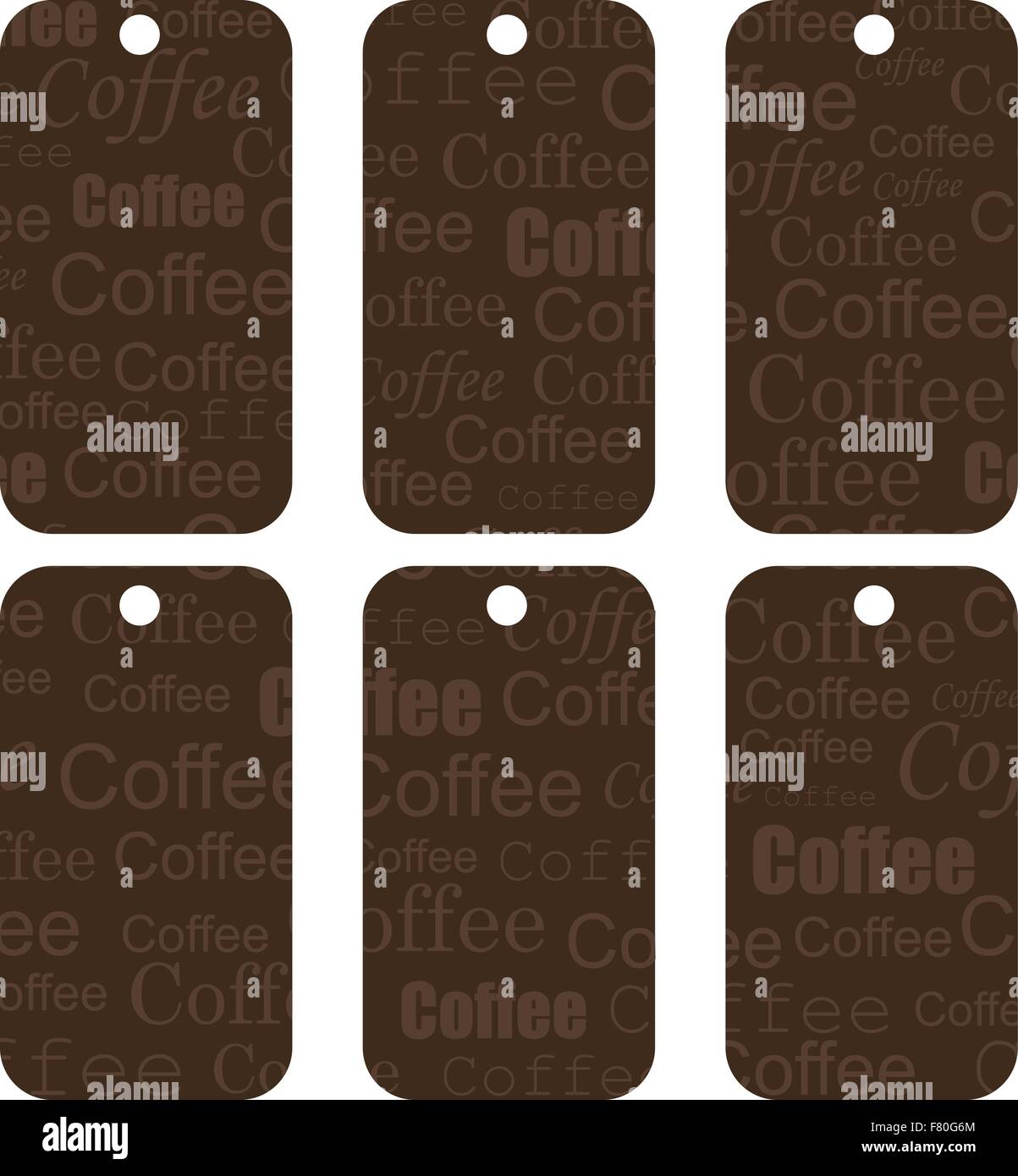 brown tags with coffee Stock Vector Image & Art - Alamy