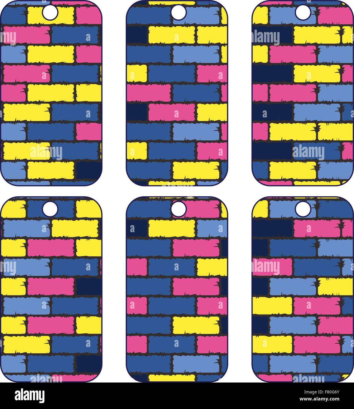 Yellow building bricks Stock Vector Images - Alamy