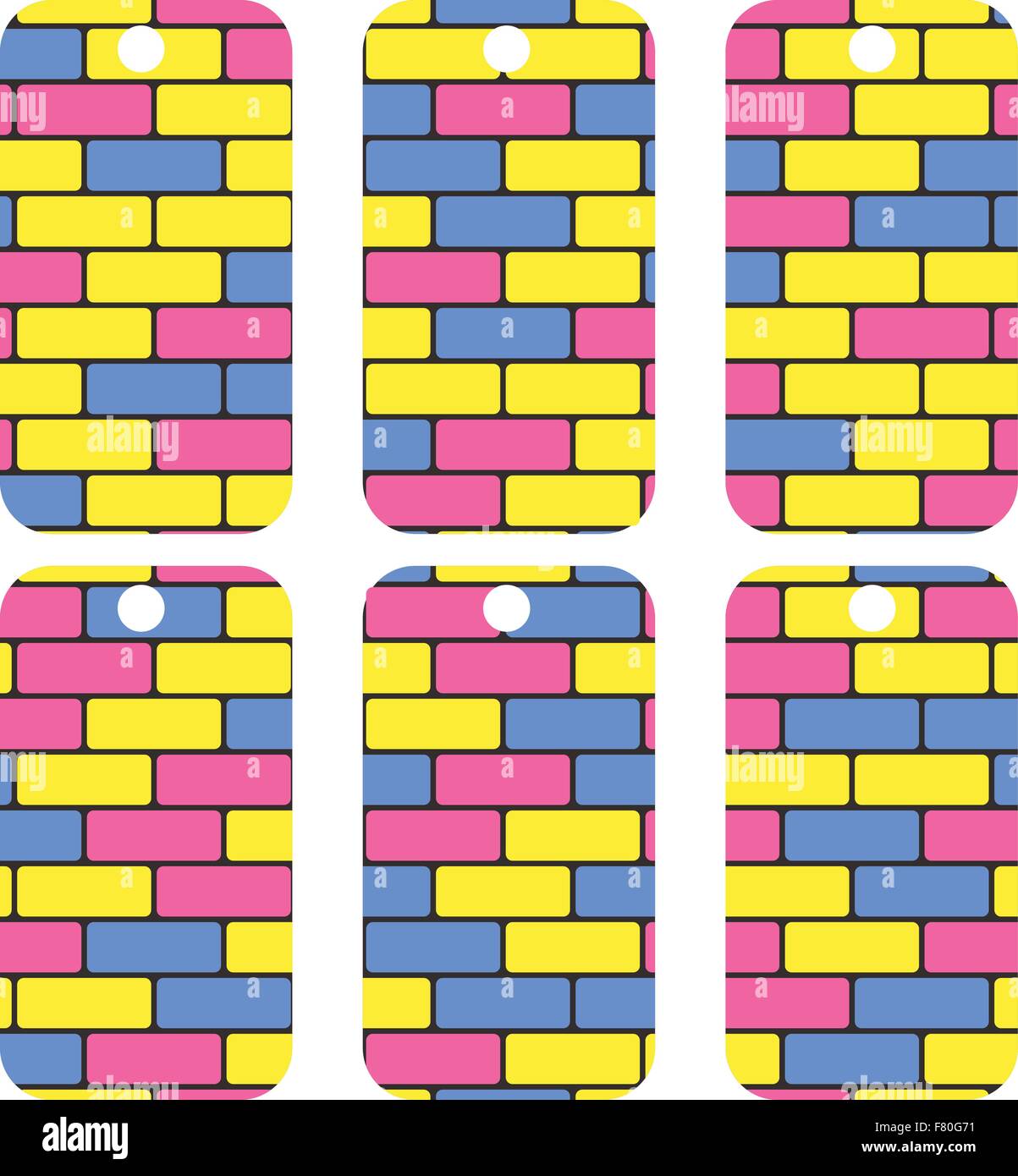 Colorful bricks Stock Vector Images - Alamy