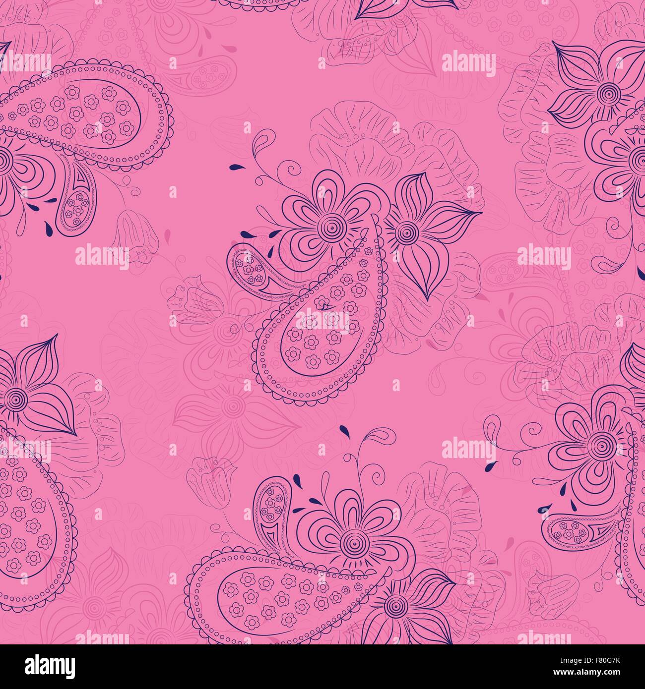 pink floral pattern Stock Vector Image & Art - Alamy
