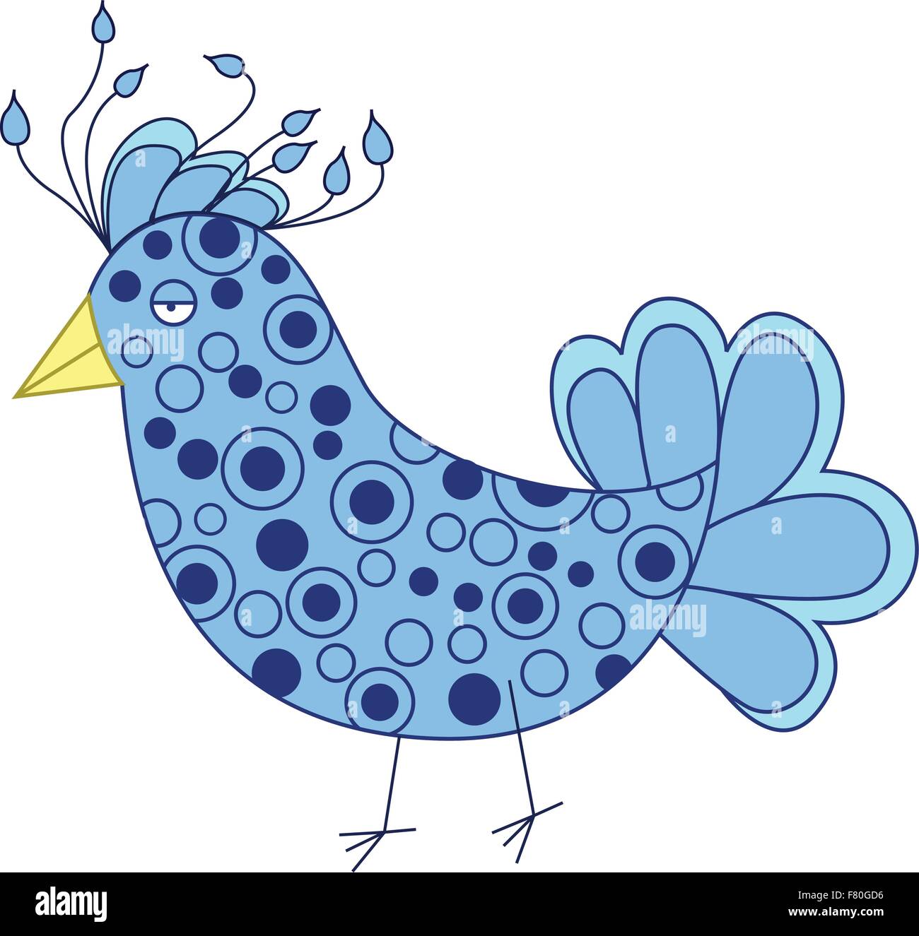 Bird blue feather Stock Vector Images - Alamy