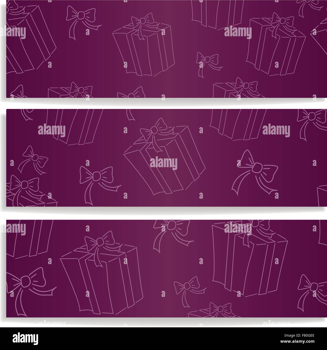 banner with gifts Stock Vector Image & Art - Alamy