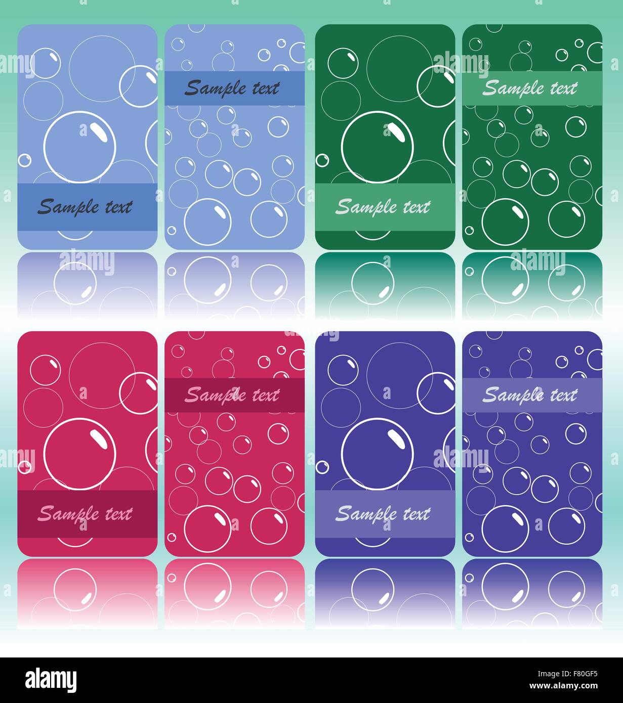 set of cards with bubbles Stock Vector Image & Art - Alamy