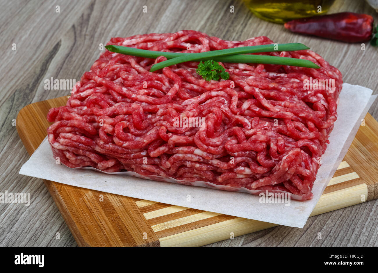 Raw Minced beef meat - ready for cooking Stock Photo - Alamy