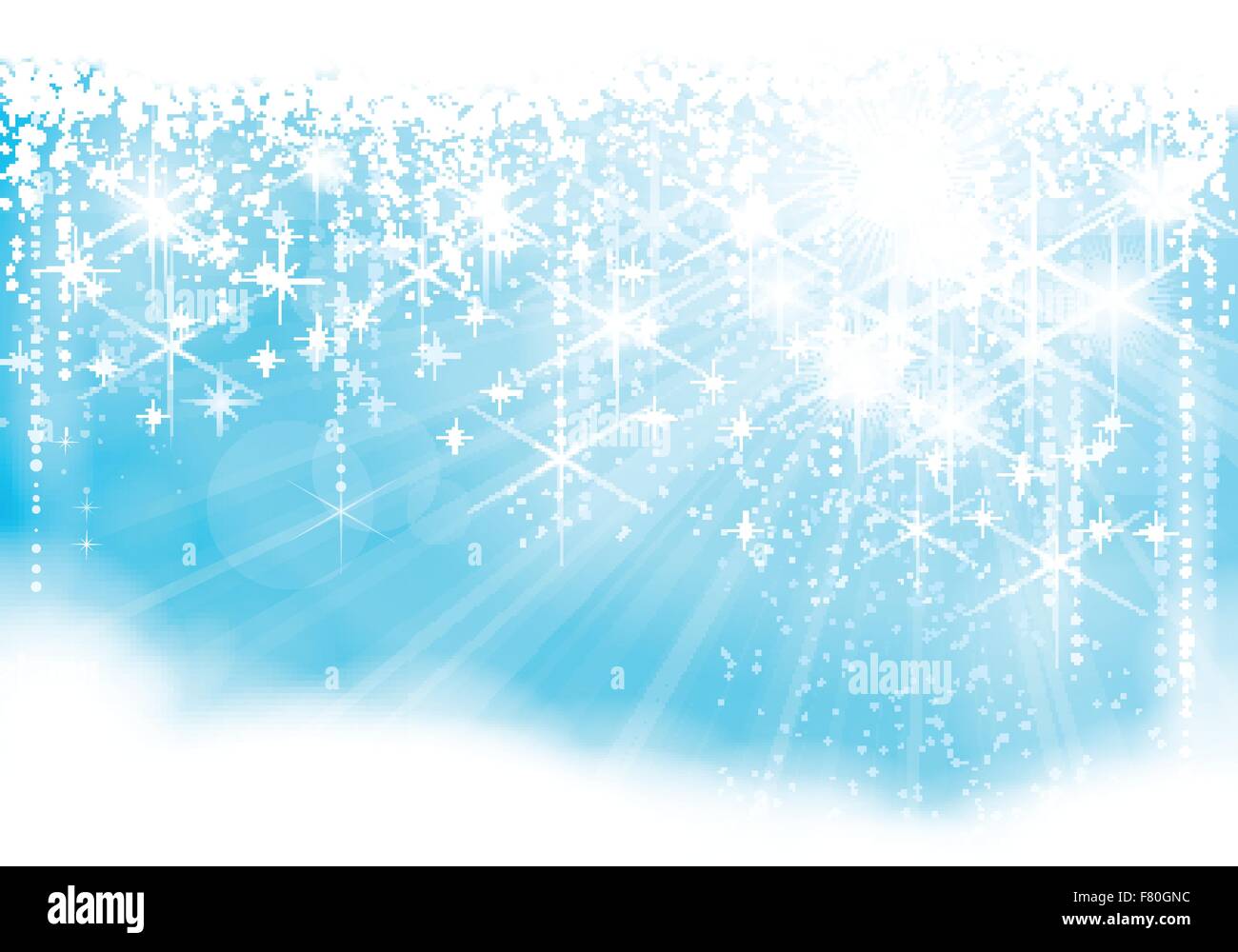 Festive sparkling light blue Christmas / winter background (eps10 Stock ...
