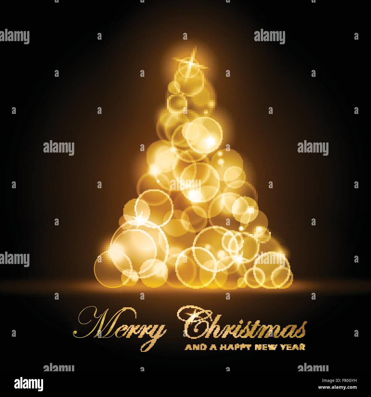 Christmas bokeh lights tree Stock Vector Images - Alamy