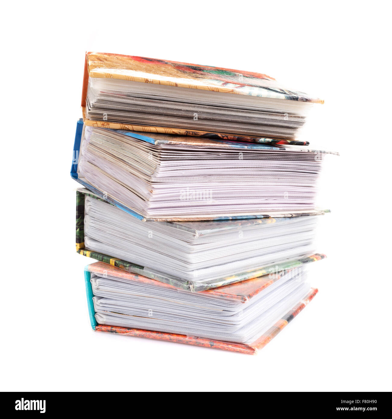 Stack of Photo Prints isolated on white Stock Photo - Alamy