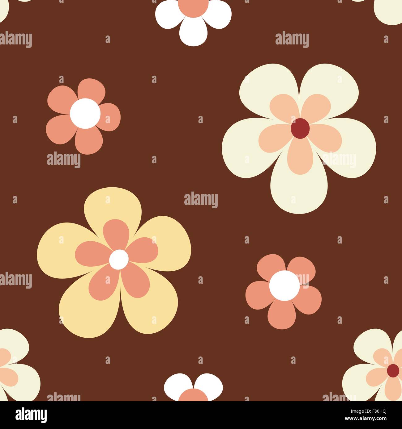 Seamless retro flower pattern Stock Vector Image & Art - Alamy