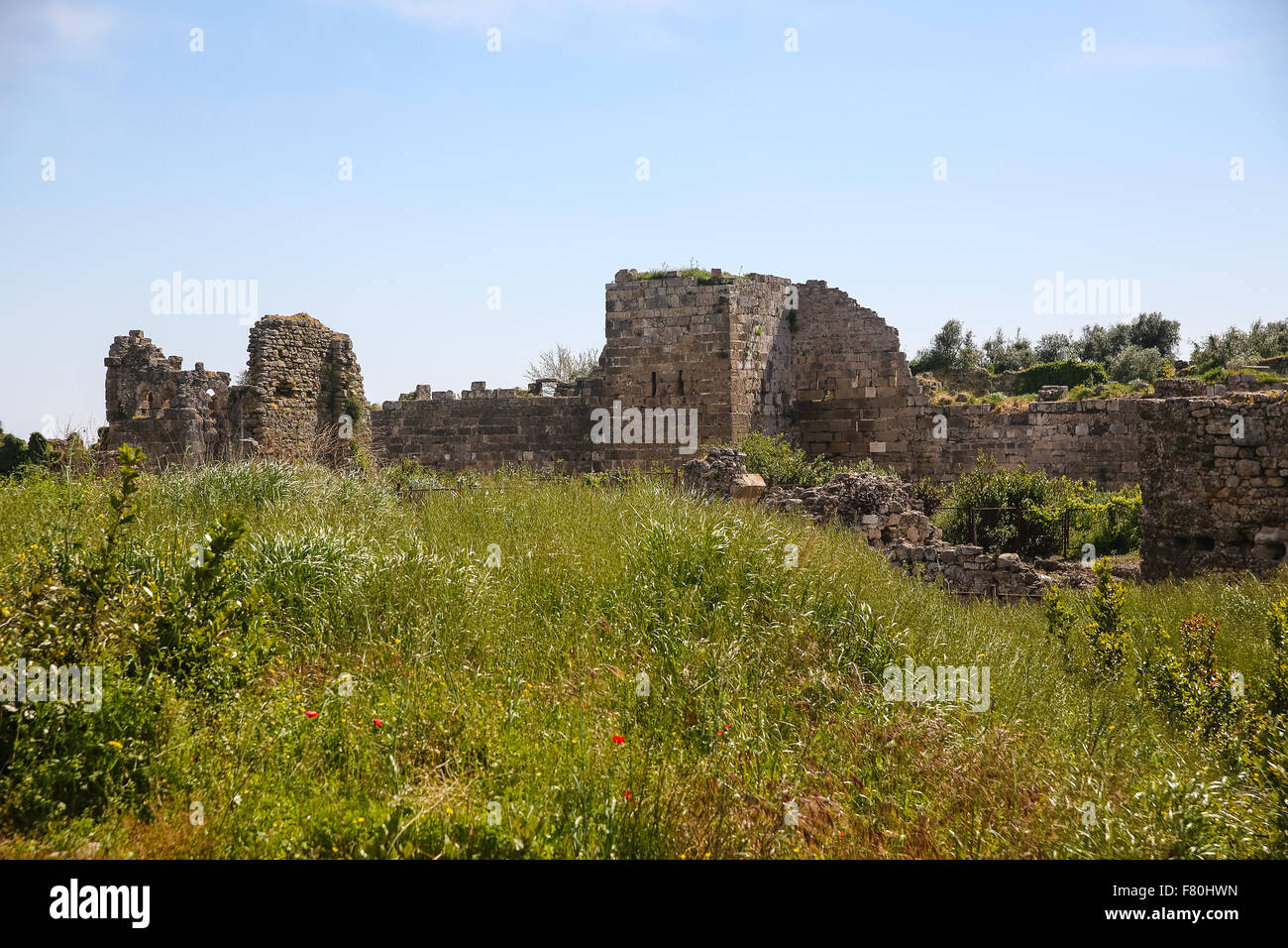 Ancient Side ruins in Turkey Kemer Antalya Stock Photo - Alamy