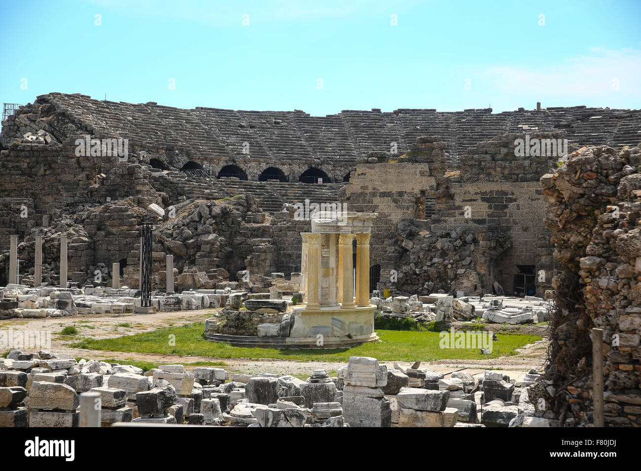 Ancient Side ruins in Turkey Kemer Antalya Stock Photo - Alamy