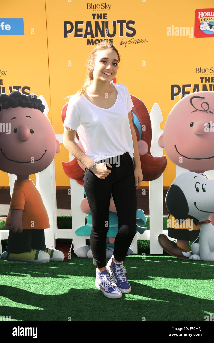 Premiere of 'The Peanuts Movie' - Arrivals Featuring: Heather Russell ...
