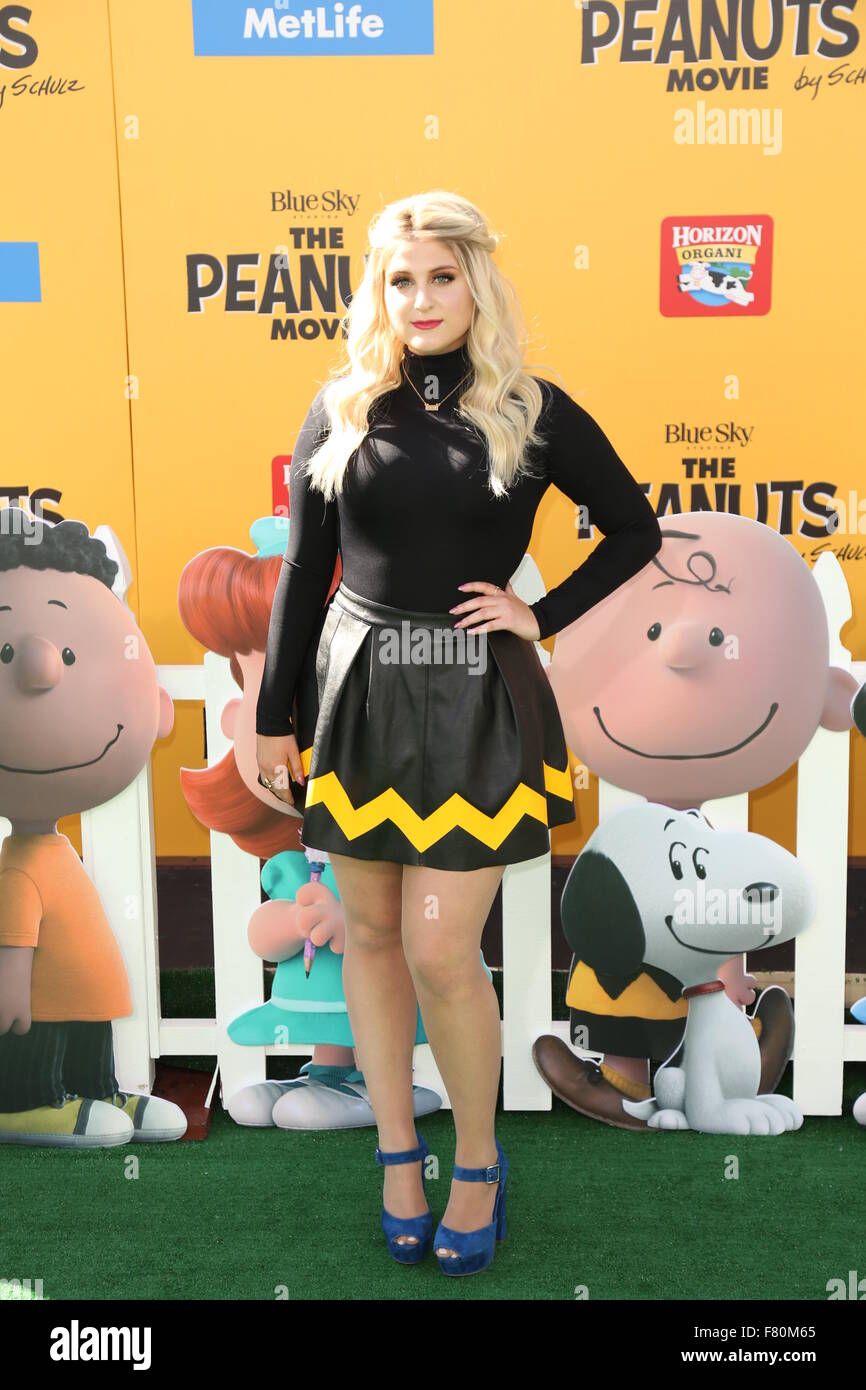 Premiere of 'The Peanuts Movie' - Arrivals Featuring: Meghan Trainor ...