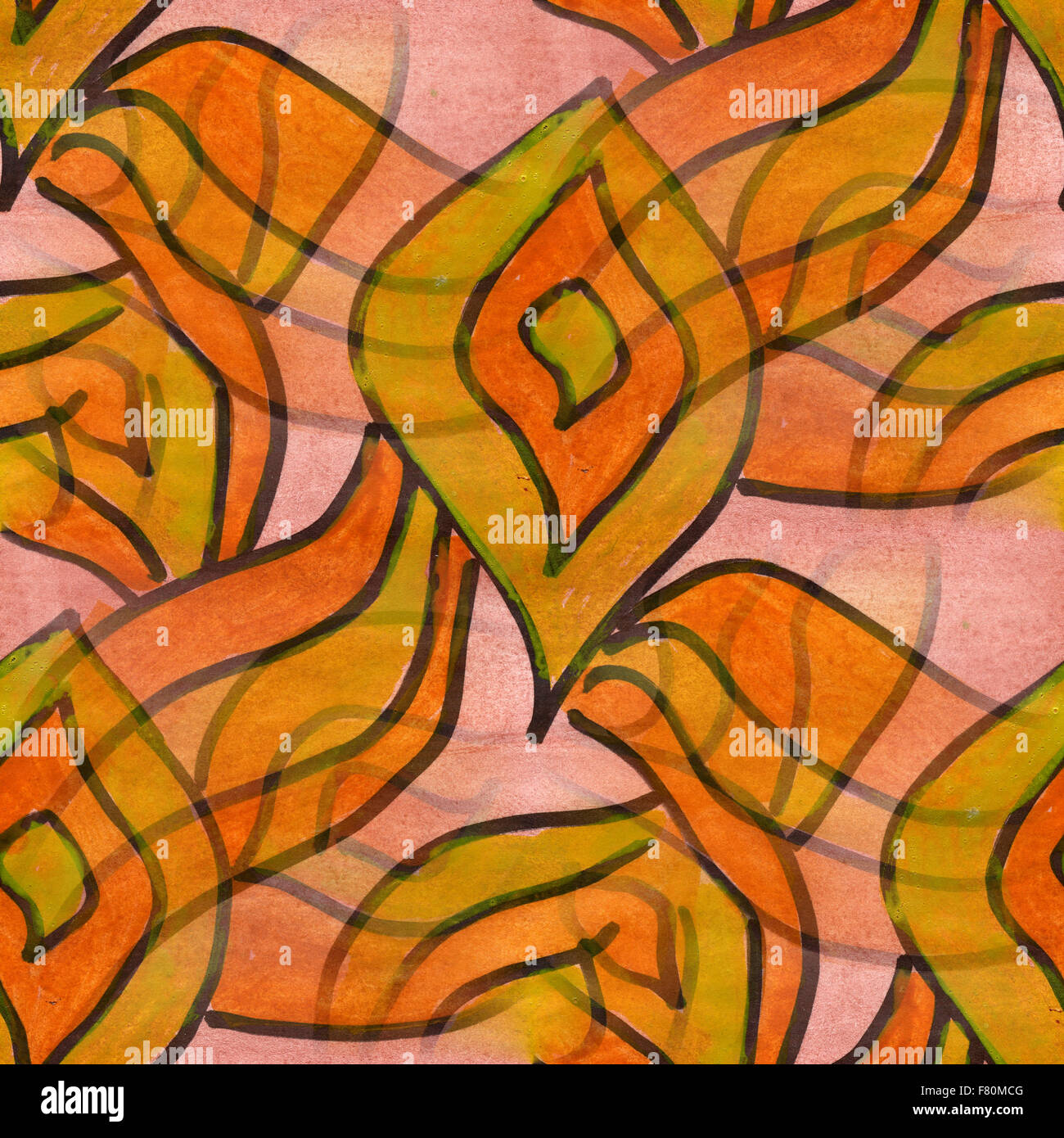 cubism orange yellow petals palette graphic picture seamless texture ...