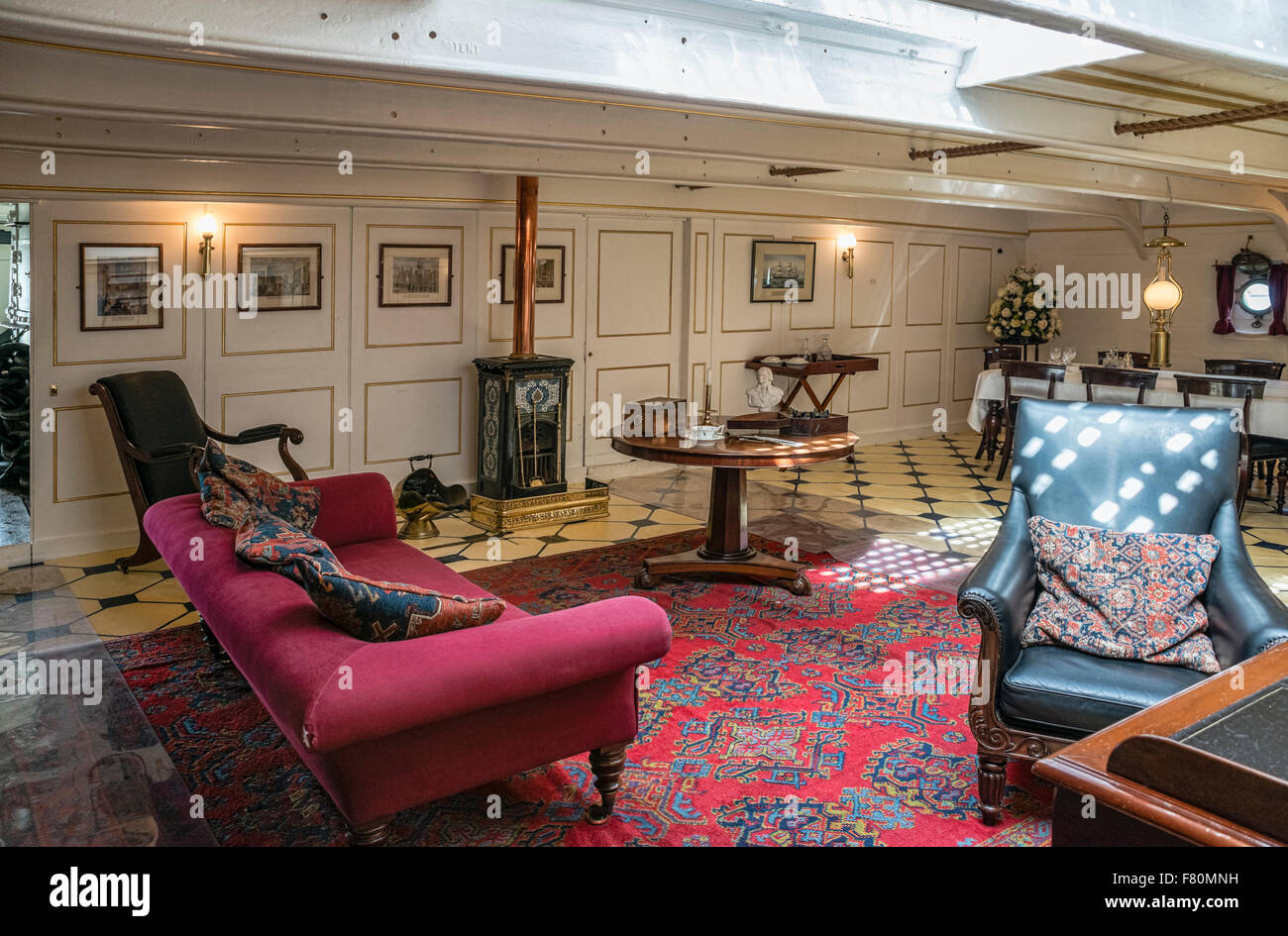 Masters cabin hms warrior portsmouth hi-res stock photography and ...