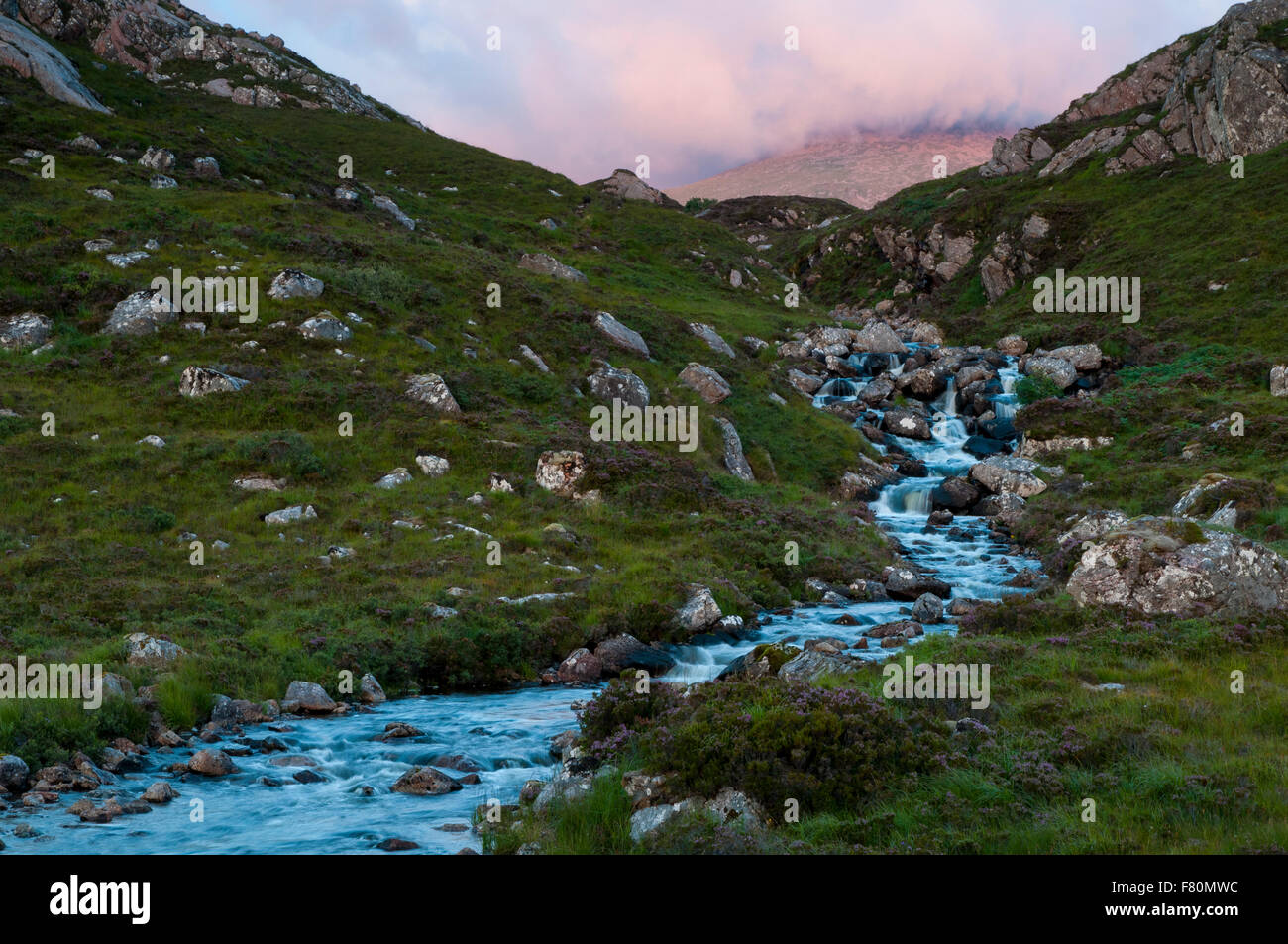 Easan Garbh waterfalls, Rhiconich, Sutherland, Scotland. August Stock ...