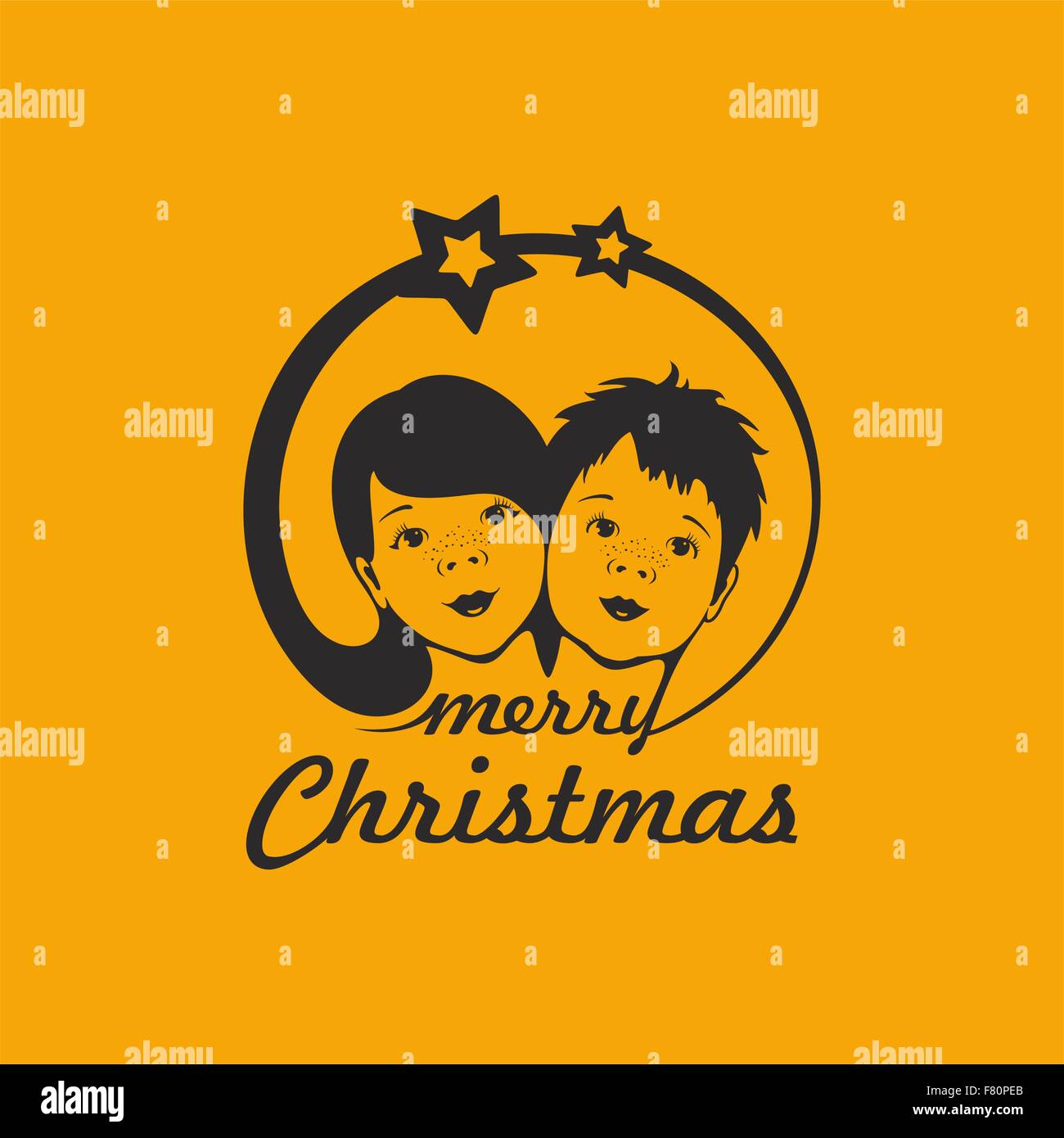 Merry Christmas background and greeting or invitation card with happy ...