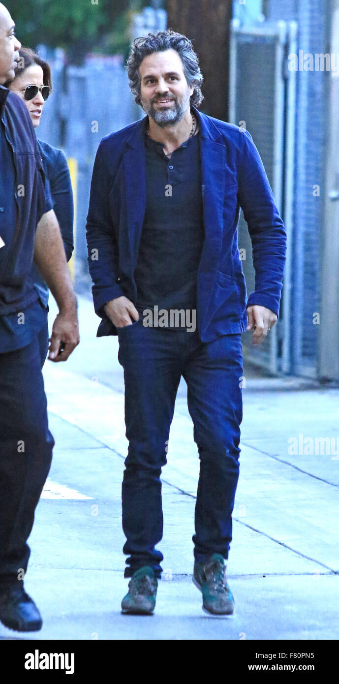 Mark Ruffalo in Hollywood for an appearance on Jimmy Kimmel Live! at ...