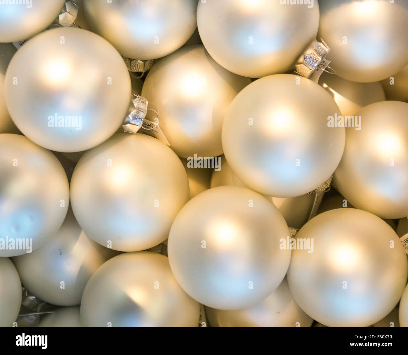 Background formed by pearl color balls for christmas tree Stock Photo ...