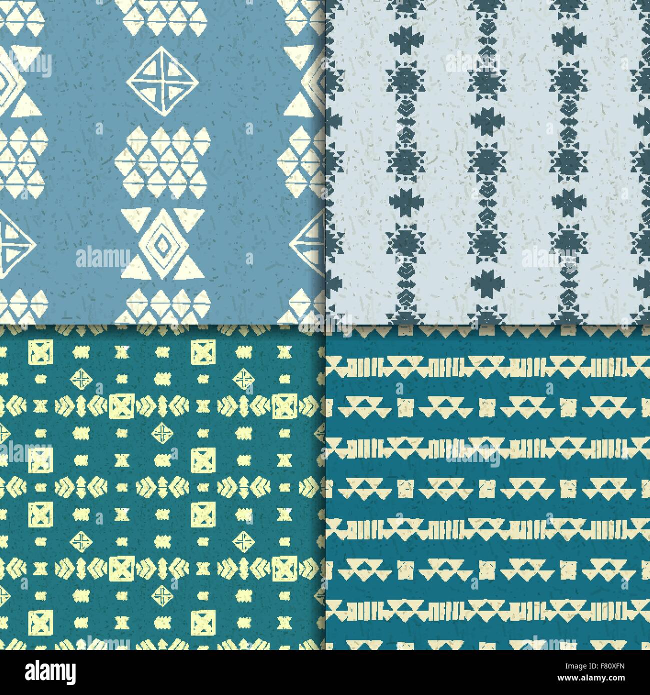 Seamless ethnic pattern set Stock Vector Image & Art - Alamy