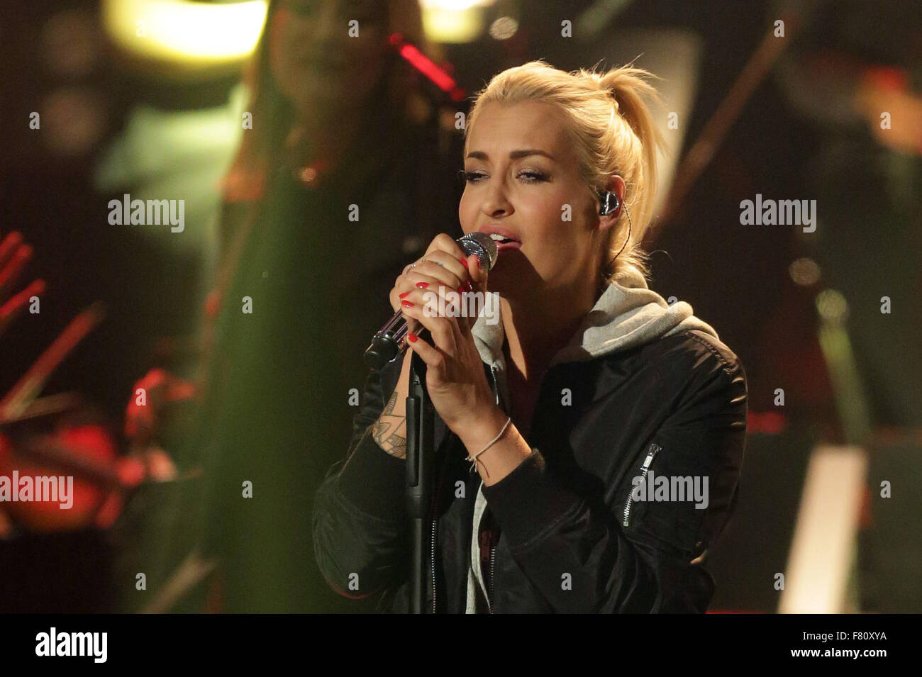 Berlin, Germany. 03rd Dec, 2015. German singer Sarah Connor performs ...