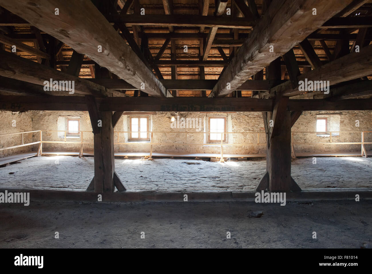 Medieval Ducal Tower - Knight's Tower interior in Siedlecin, Poland ...