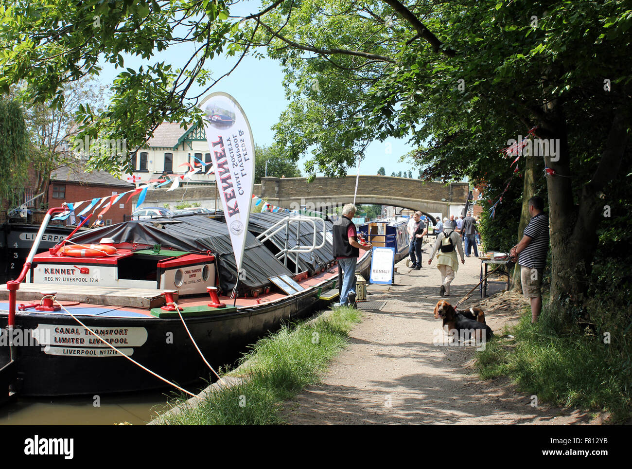 Canal boats gathered in Burscough for Heritage weekend on the Leeds and ...