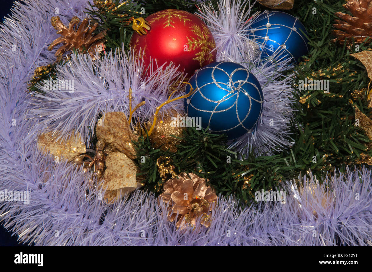Colorful Christmas ornaments for the Christmas tree Stock Photo - Alamy