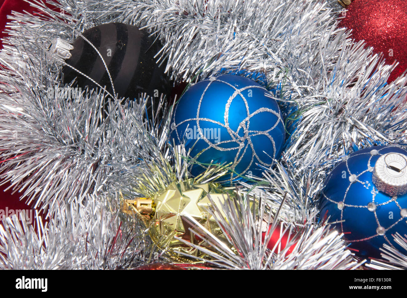 Colorful Christmas ornaments for the Christmas tree Stock Photo - Alamy