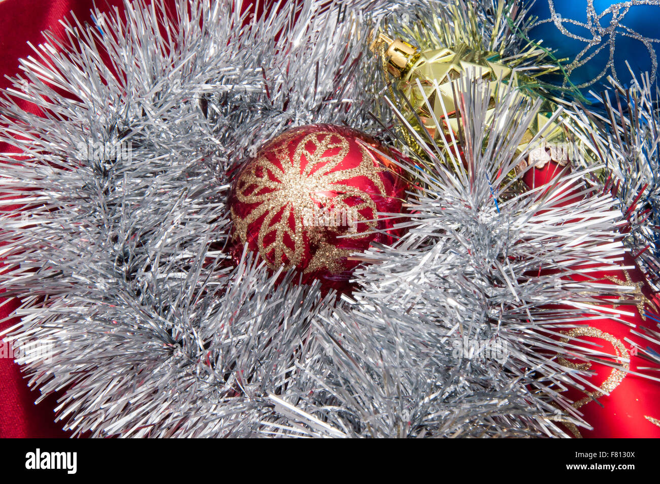 Colorful Christmas ornaments for the Christmas tree Stock Photo - Alamy