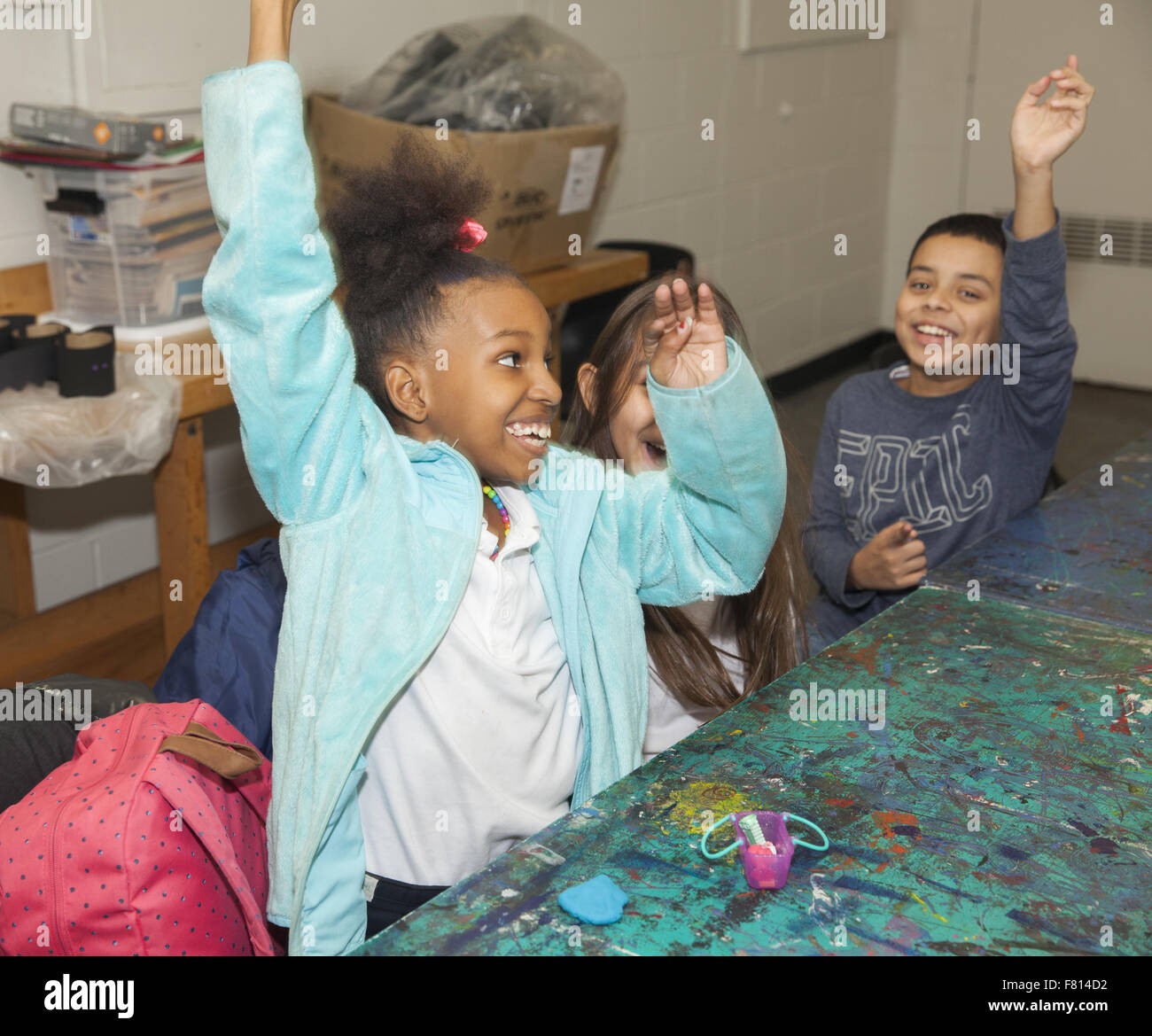 Children after school at a community center program in lower Manhattan ...