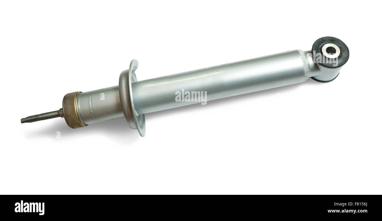 shock absorber. Isolated on white with clipping path Stock Photo - Alamy
