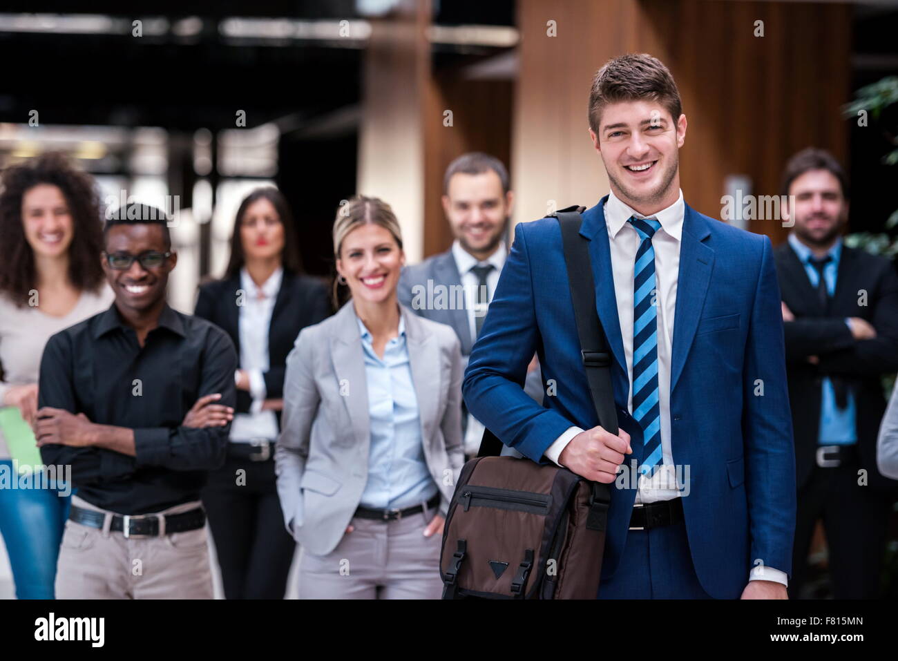 Young Multi Ethnic Business People Group Walking Standing And Top View